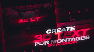 3d text animation preset for Alight motion