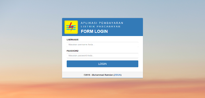 Source Code PHP Agen Pembayaran Listrik PLN Berbasis Web