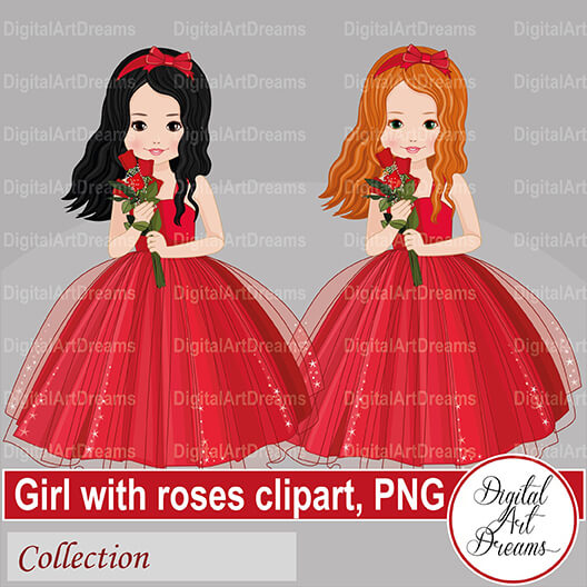 Little Girl Dress Clipart