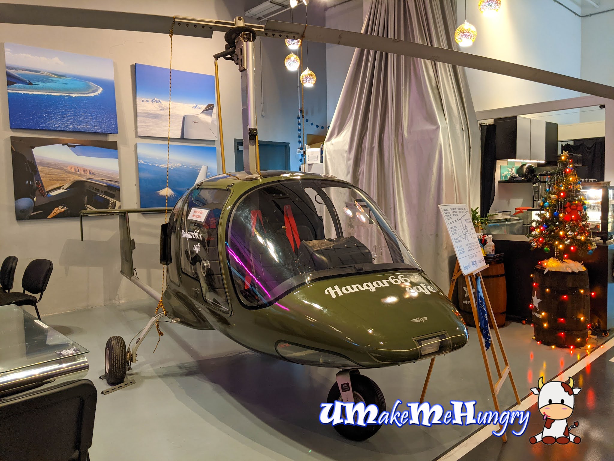 Helicopter Anchored at the Dining Area