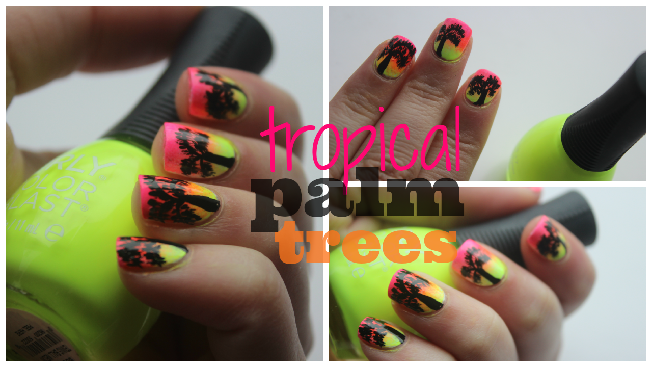 Palm Tree Toe Nail Art