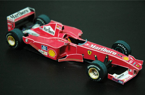 Ferrari F1 2000 Car Papercraft Model - PAPEROX FREE PAPERCRAFT