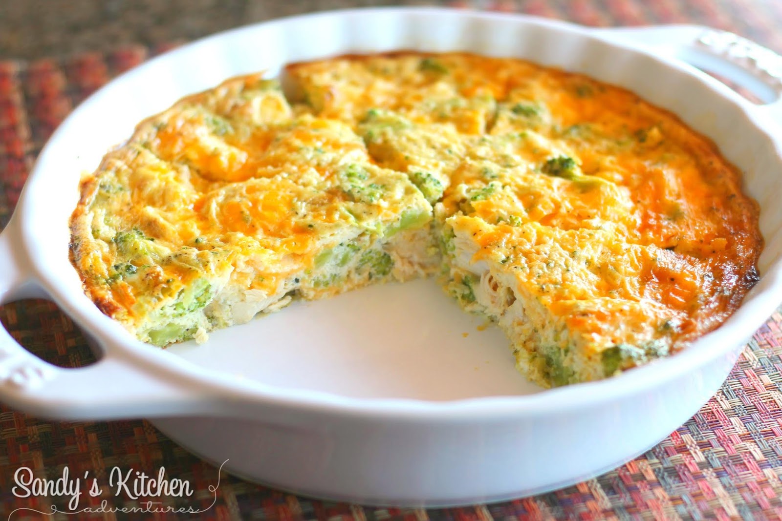 Turkey Broccoli Cheddar Quiche | Sandy's Kitchen