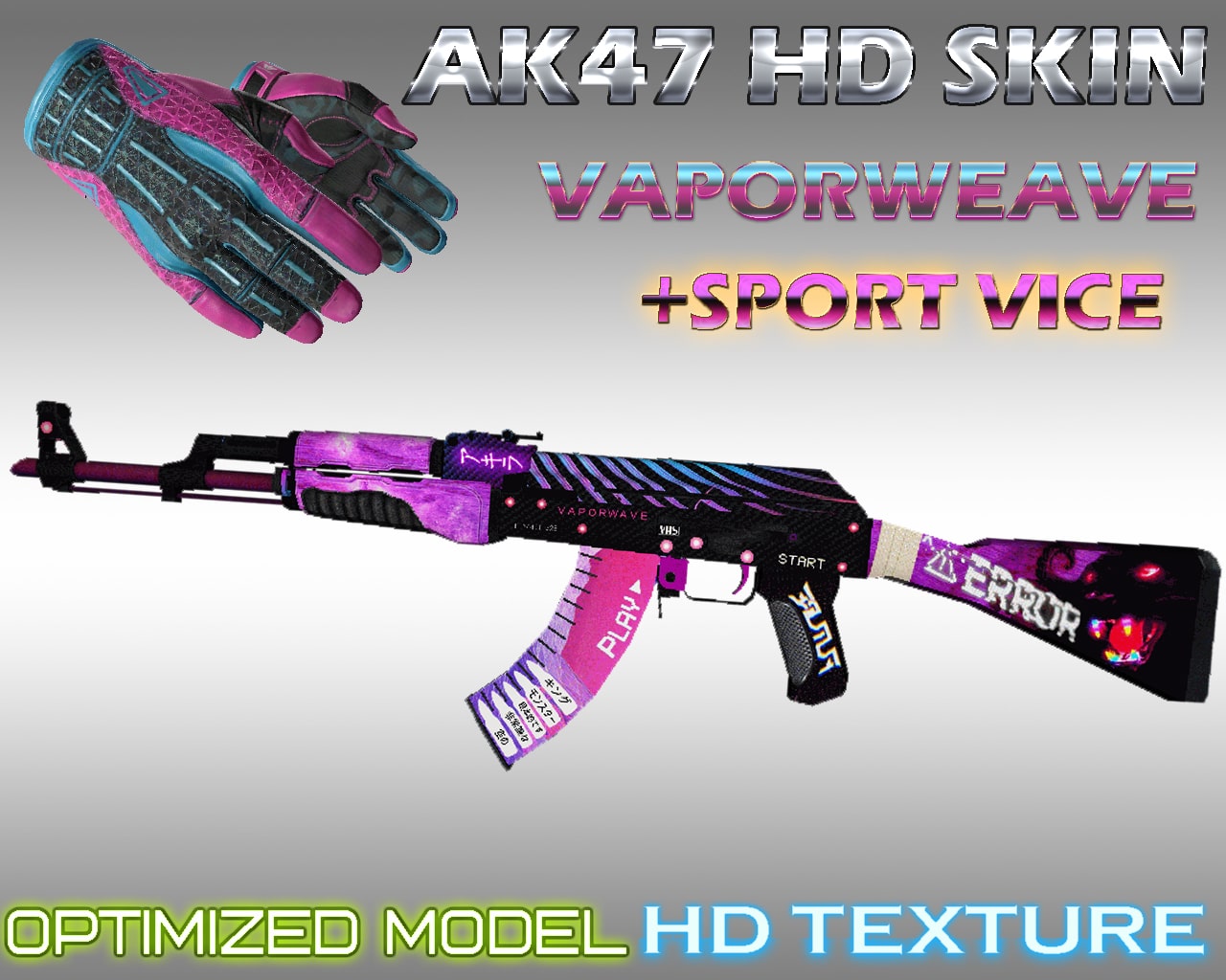 Skin AK 47 - Vapor weave VICE (CS:GO) - HD para CS 1.6 - CS Revo!