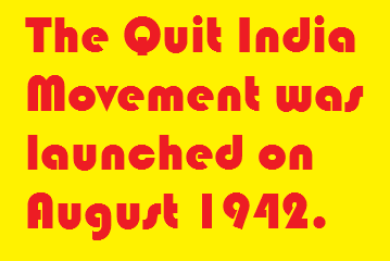 Quit India Movement August 1942 - History of India 24 - Knowing of ...