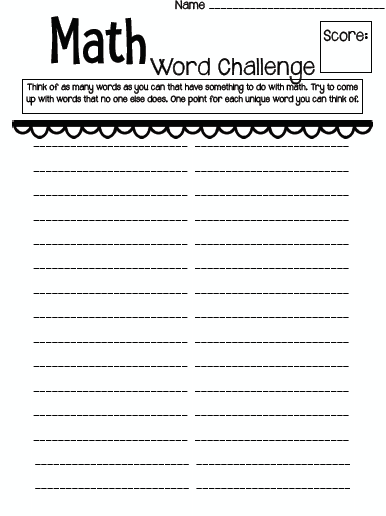 Bingham's Bunch: Math Challenge