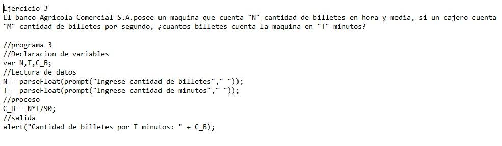 Introducción a la Programación : Ejercicios en Javascript