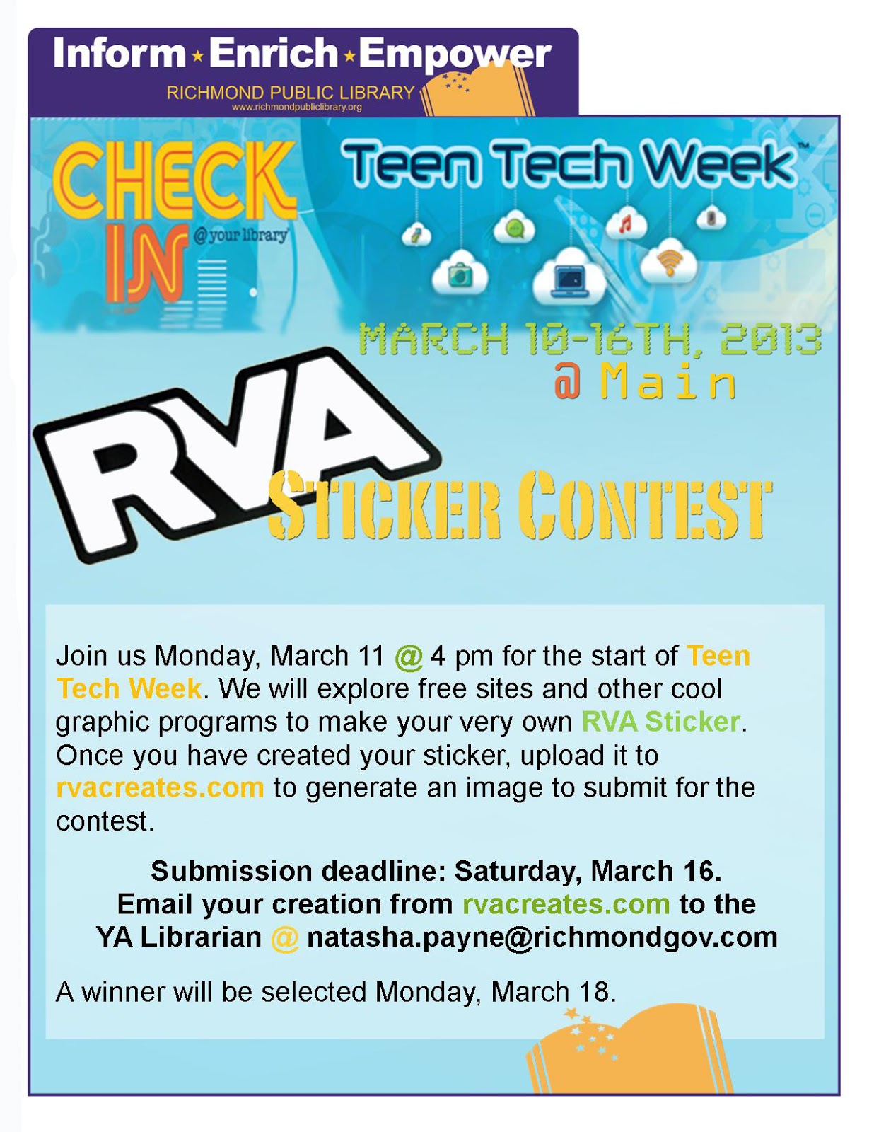 Richmond Public Library Staff Picks: Teen Tech Week -Check In @ your ...