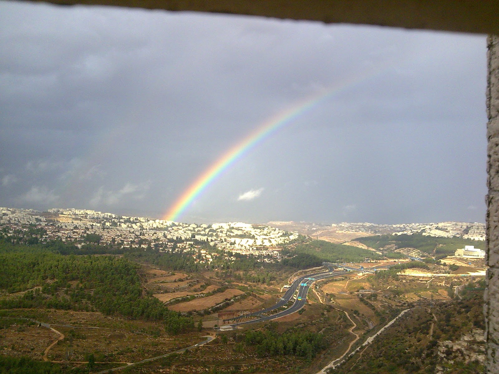 Rainbow over Jerusalem!