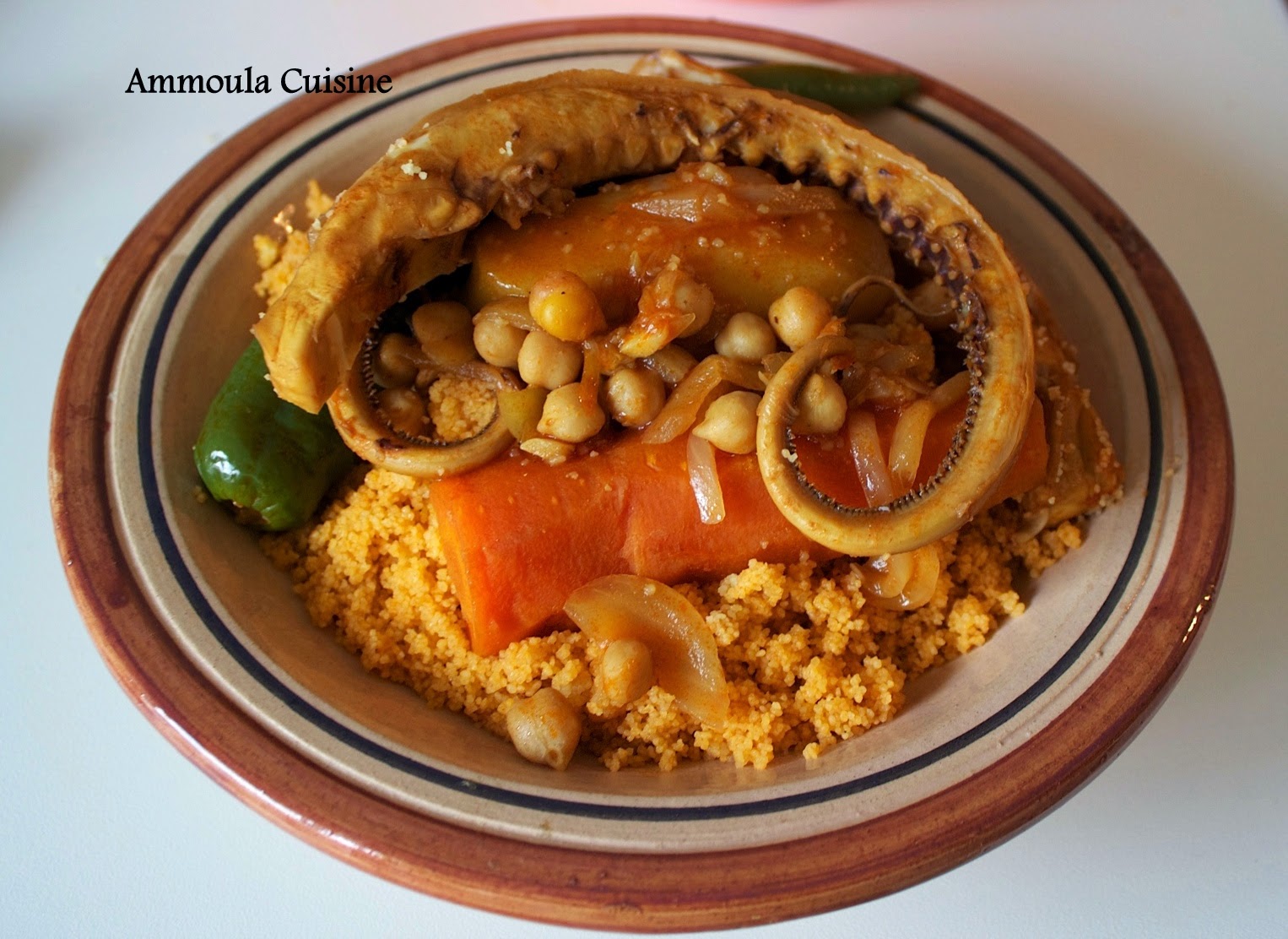 Couscous Aux Poulpes - Quand Amal Cuisine