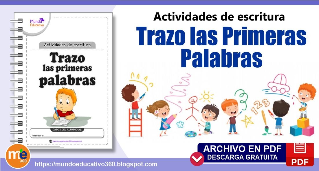 Actividades de escritura Trazo mis Primeras Palabras en PDF