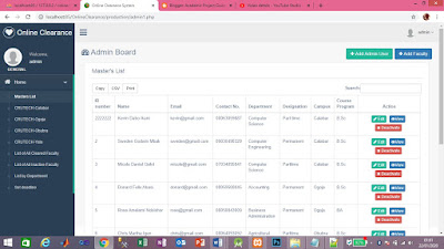 ONLINE CLEARANCE SYSTEM USING PHP WITH SOURCE CODE - Academic Project ...