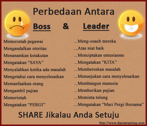 Learning By Doing: Perbedaan Antara Bos dan Leader