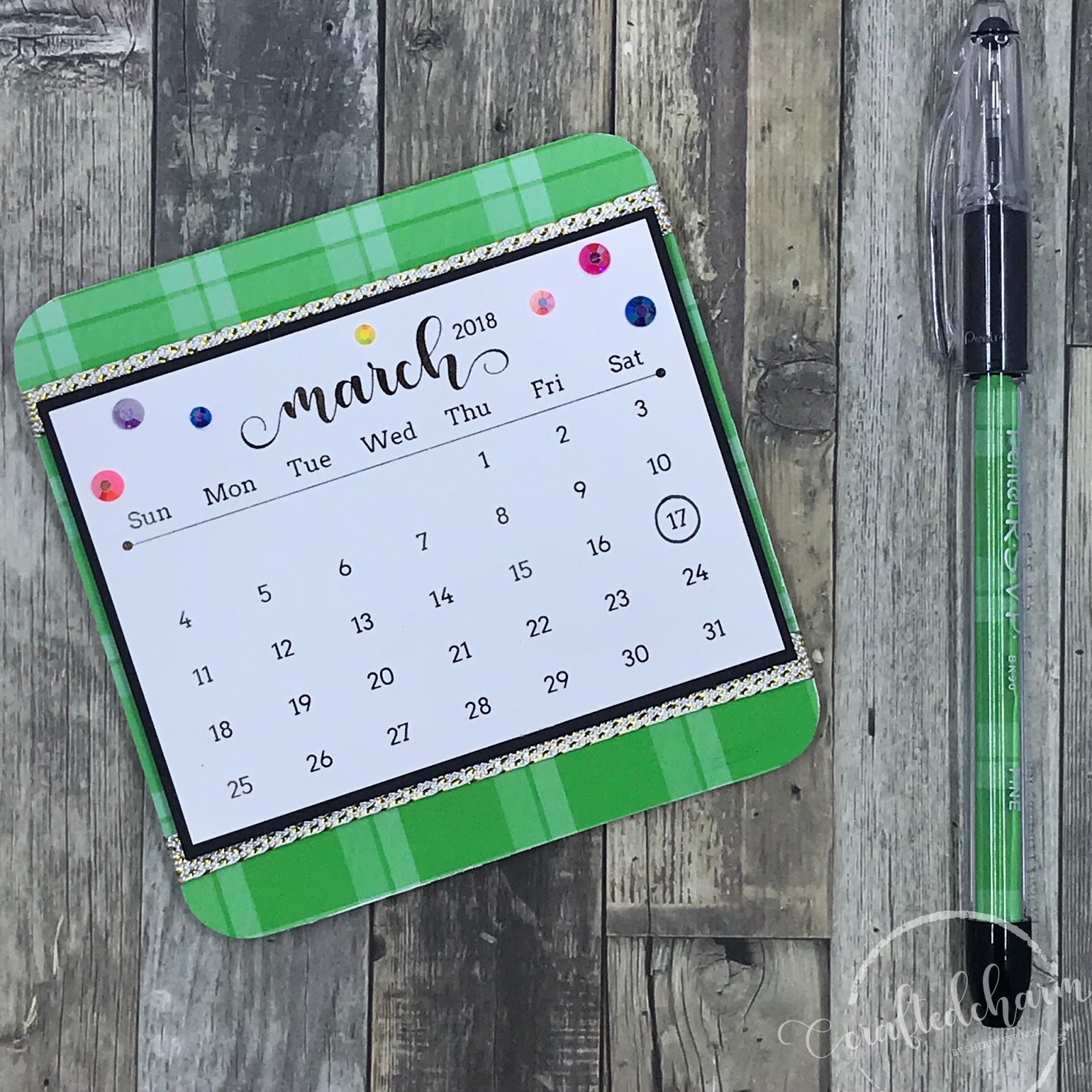 Crafted Charm Designs: March Calendar + Free Printable