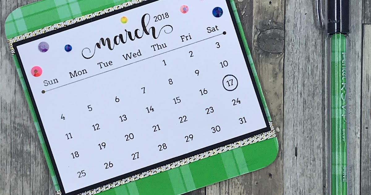 Crafted Charm Designs: March Calendar + Free Printable