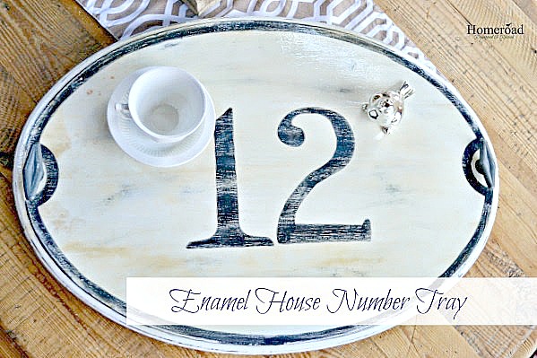 Enamel House Number Tray