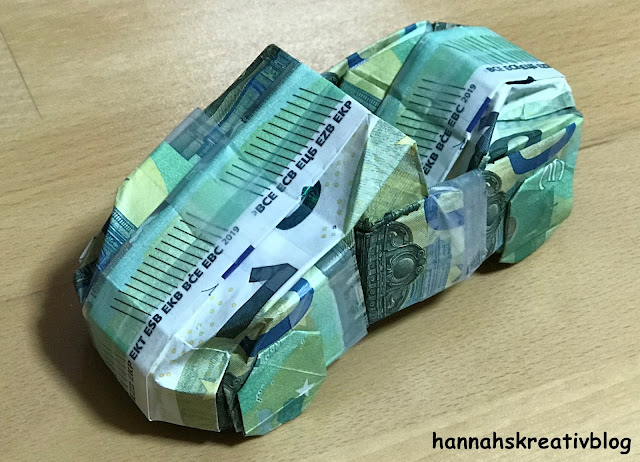 Hannahs Kreativblog: Geldgeschenk Auto für Führerschein, das 2.