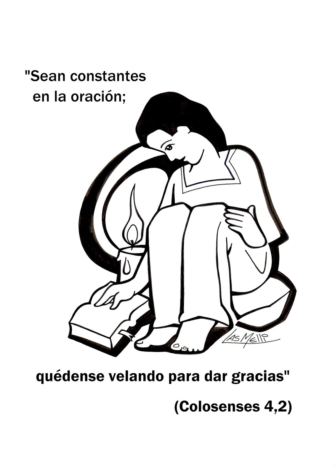 DIBUJO: Sean constantes en la oración - Educacion Religiosa