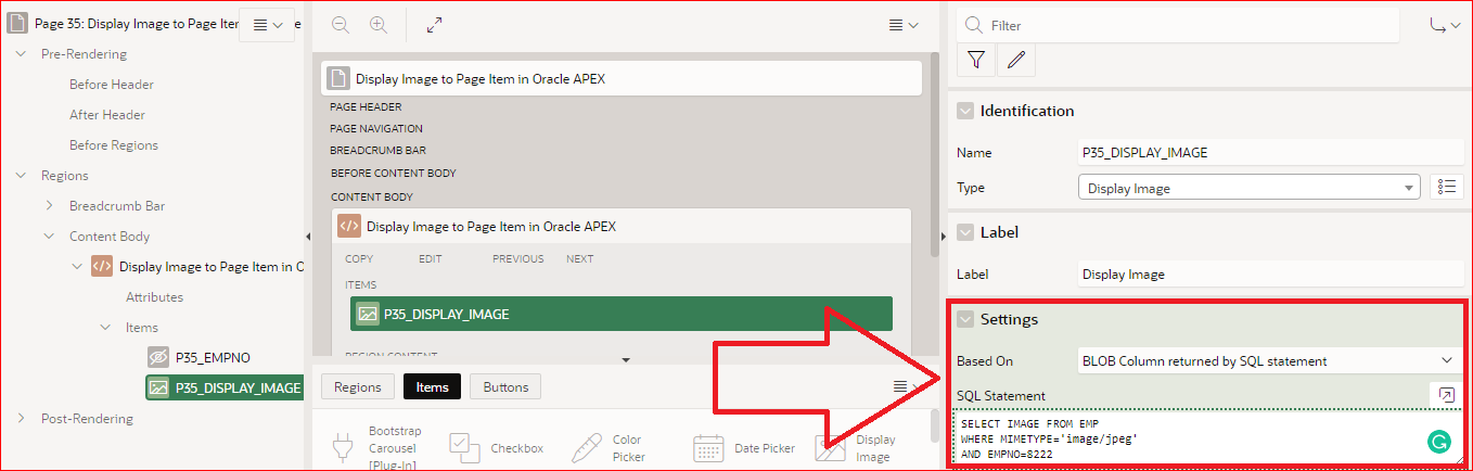 Display Image Item In Oracle Apex Javainhand Tutorial