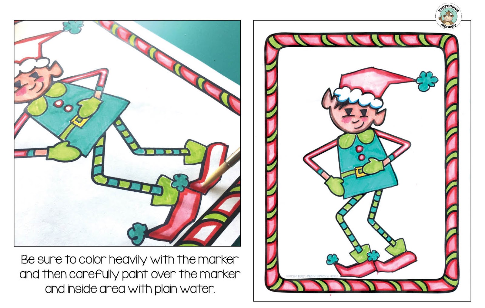 Elf Painting - Easy Painting Ideas for Kids - Expressive Monkey
