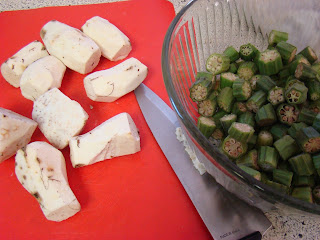 My Favorite Recipes Collection: Taro Root and Okra Sabji (A curried ...
