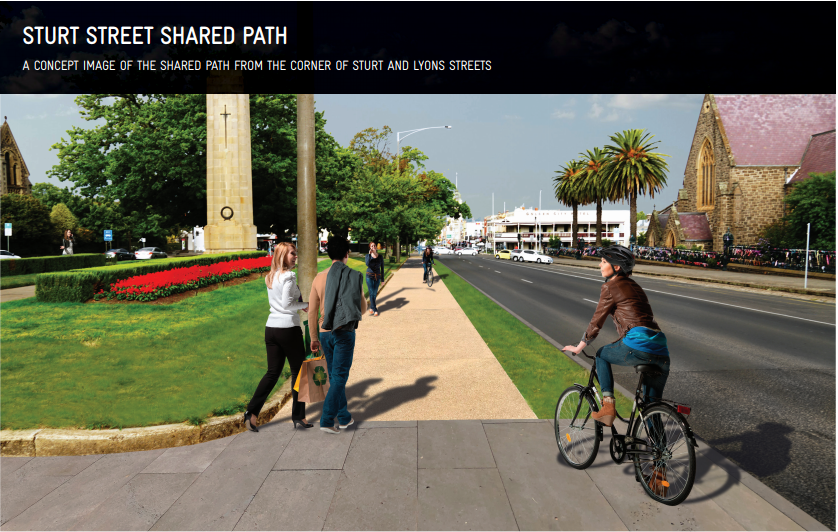 The Iron Road: Finally, the Sturt Street path proceeds
