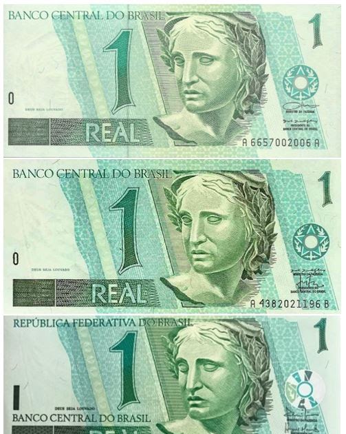 A história da cédula de 1 Real