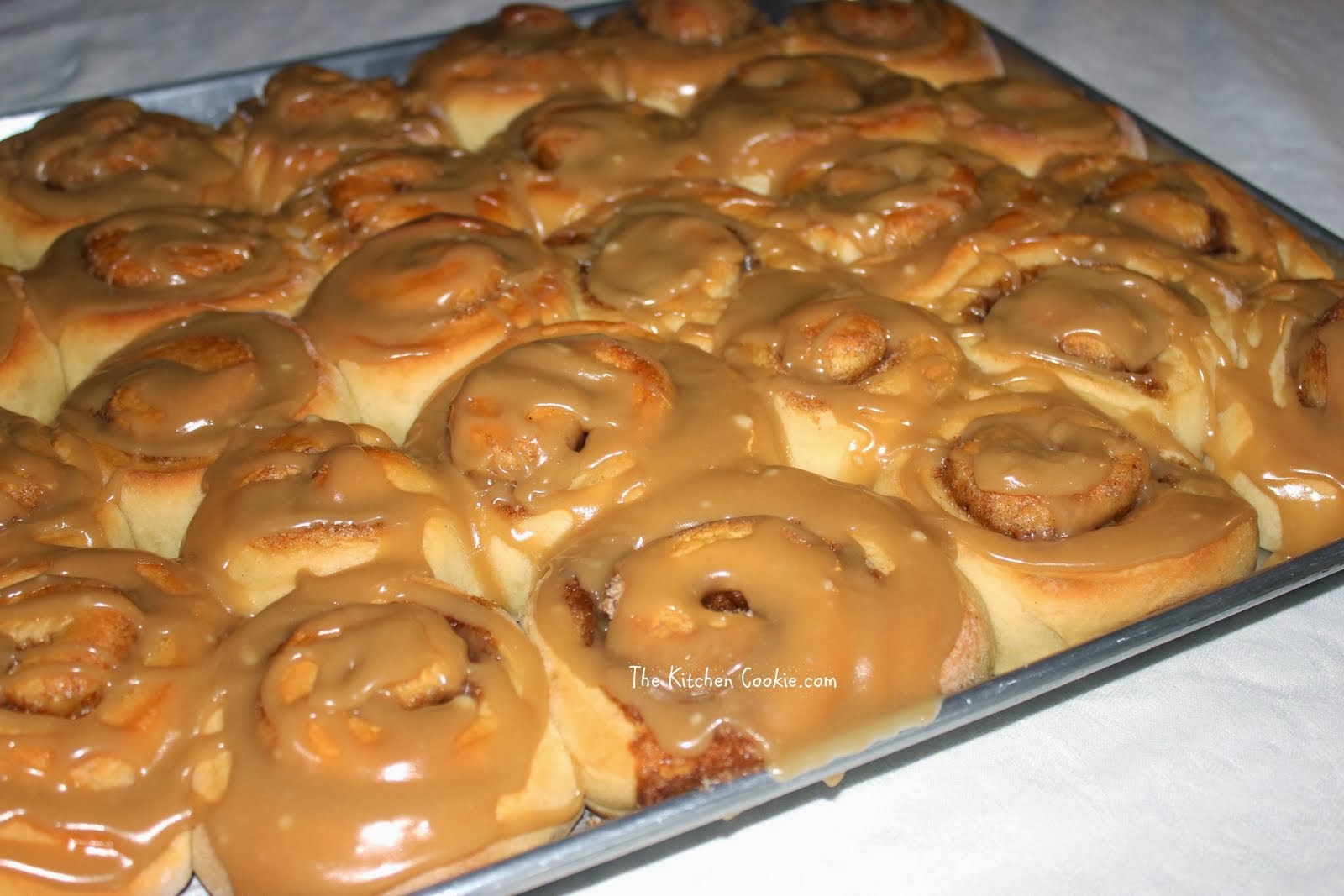 Buttermilk & Potato Cinnamon Rolls with Sour Cream Caramel Icing