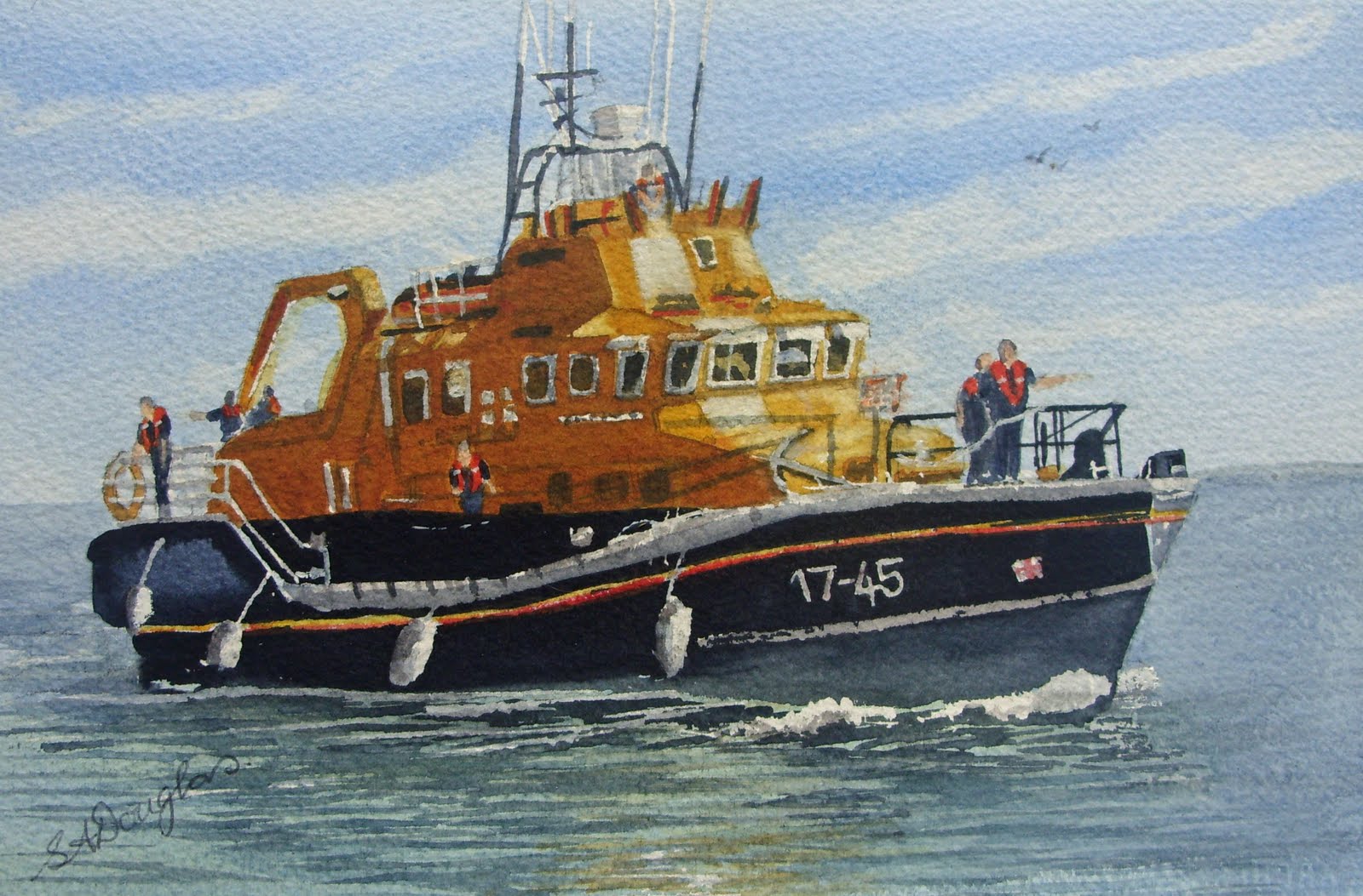 Sharon`s dabbles: 18th July 2011 life boat painting.