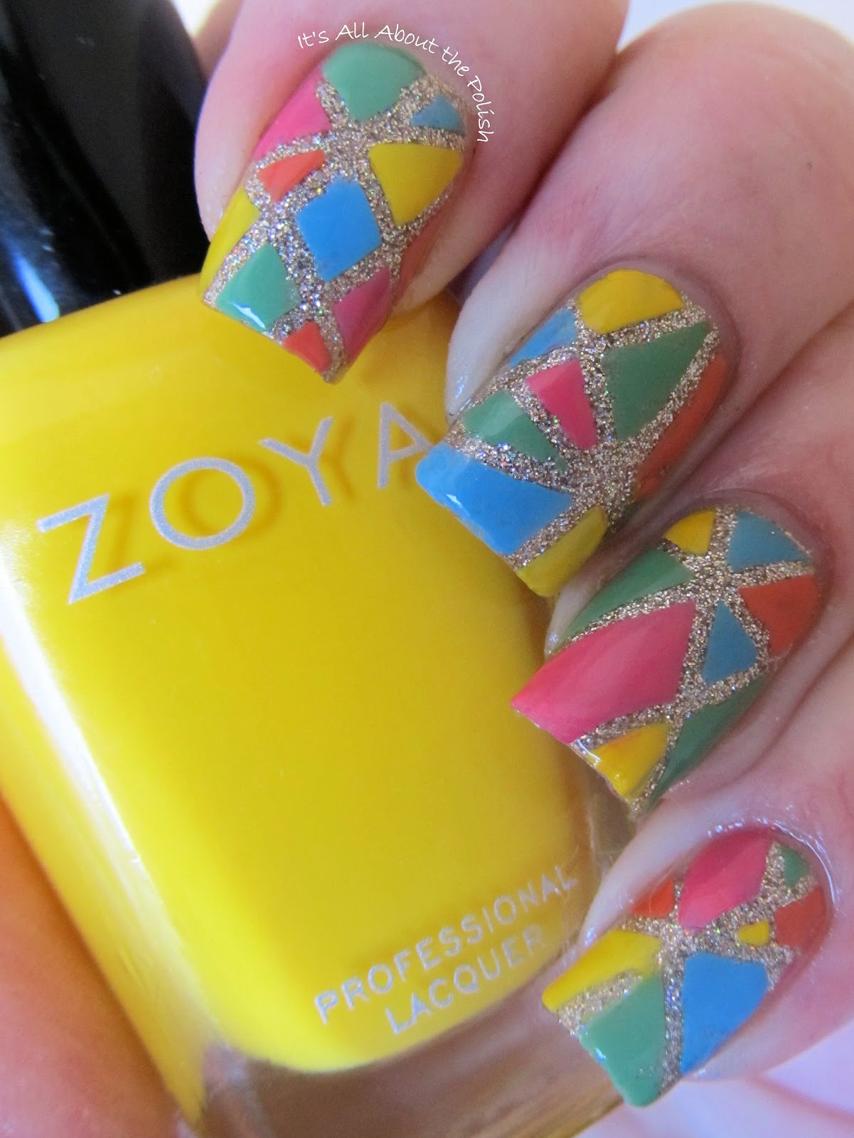 It's all about the polish: Mosaic Nail Art