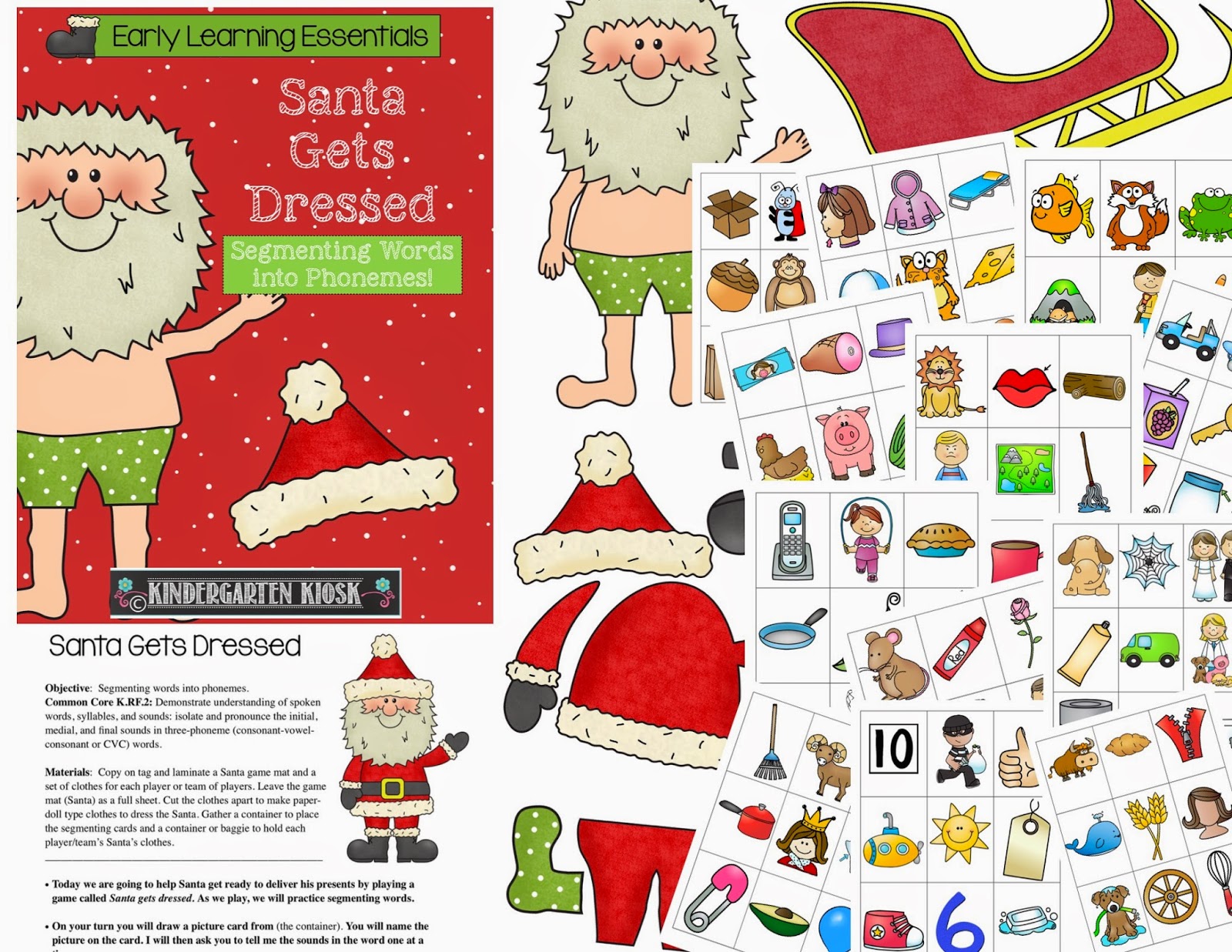 Kindergarten Kiosk: Santa Gets Dressed: A Segmenting Game