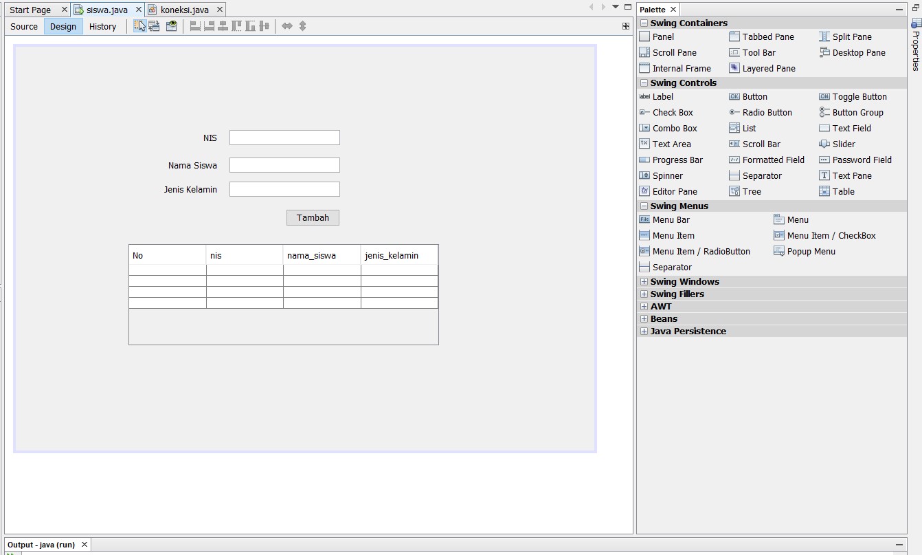 Cara Menginput Data Dalam Database Menggunakan Netbeans