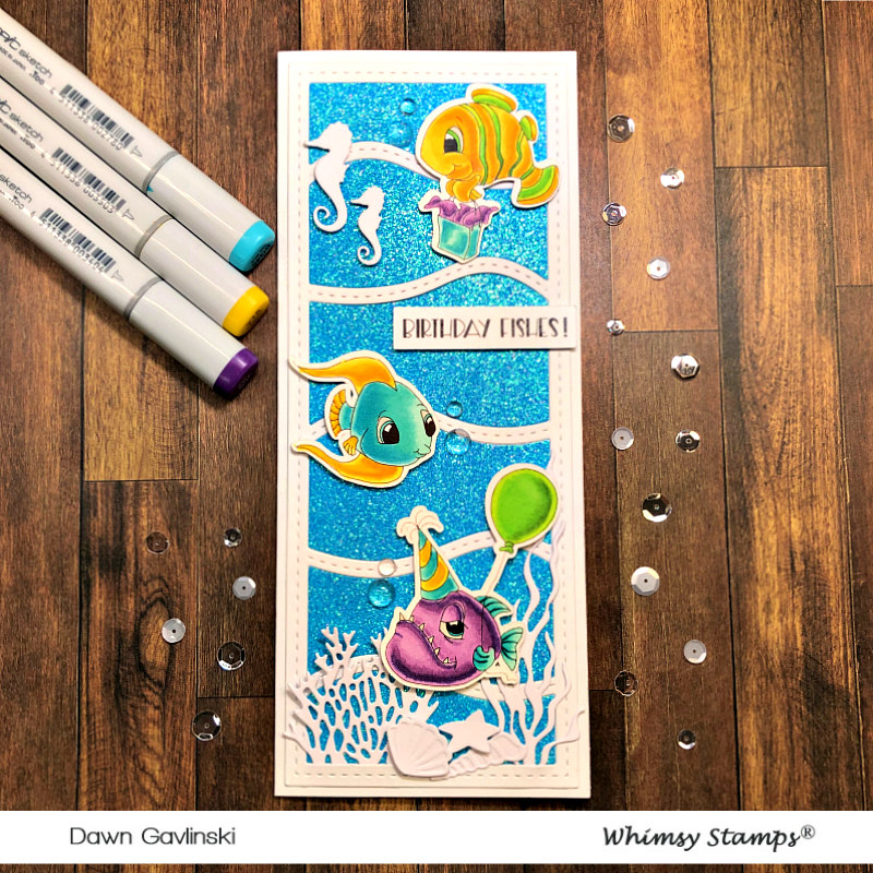 Best Fishes Set - Whimsy Stamps - Birthday Card