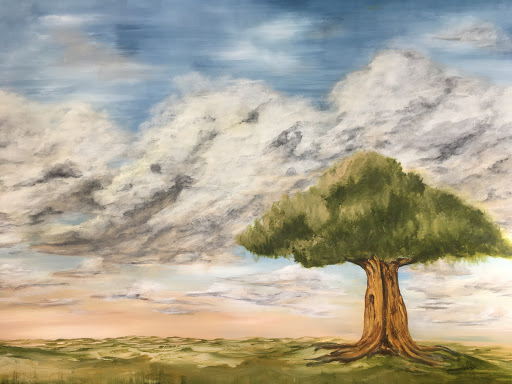 Step by Step Large format tree painting