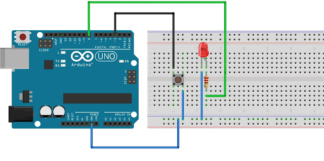 Menyalakan LED Menggunakan Push Button dengan Arduino