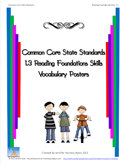 Common Core Vocabulary Posters RF K.3, 1.3, 2.3, 3.3 | Charts N Chit ...