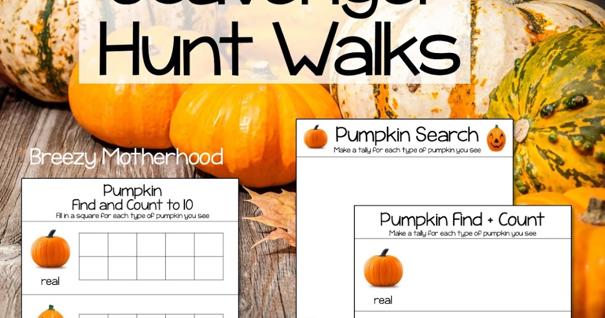 Breezy Motherhood: Pumpkin Walk Scavenger Hunt Activities