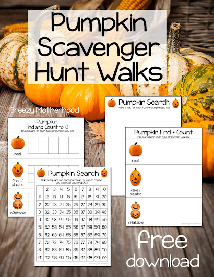Breezy Motherhood: Pumpkin Walk Scavenger Hunt Activities