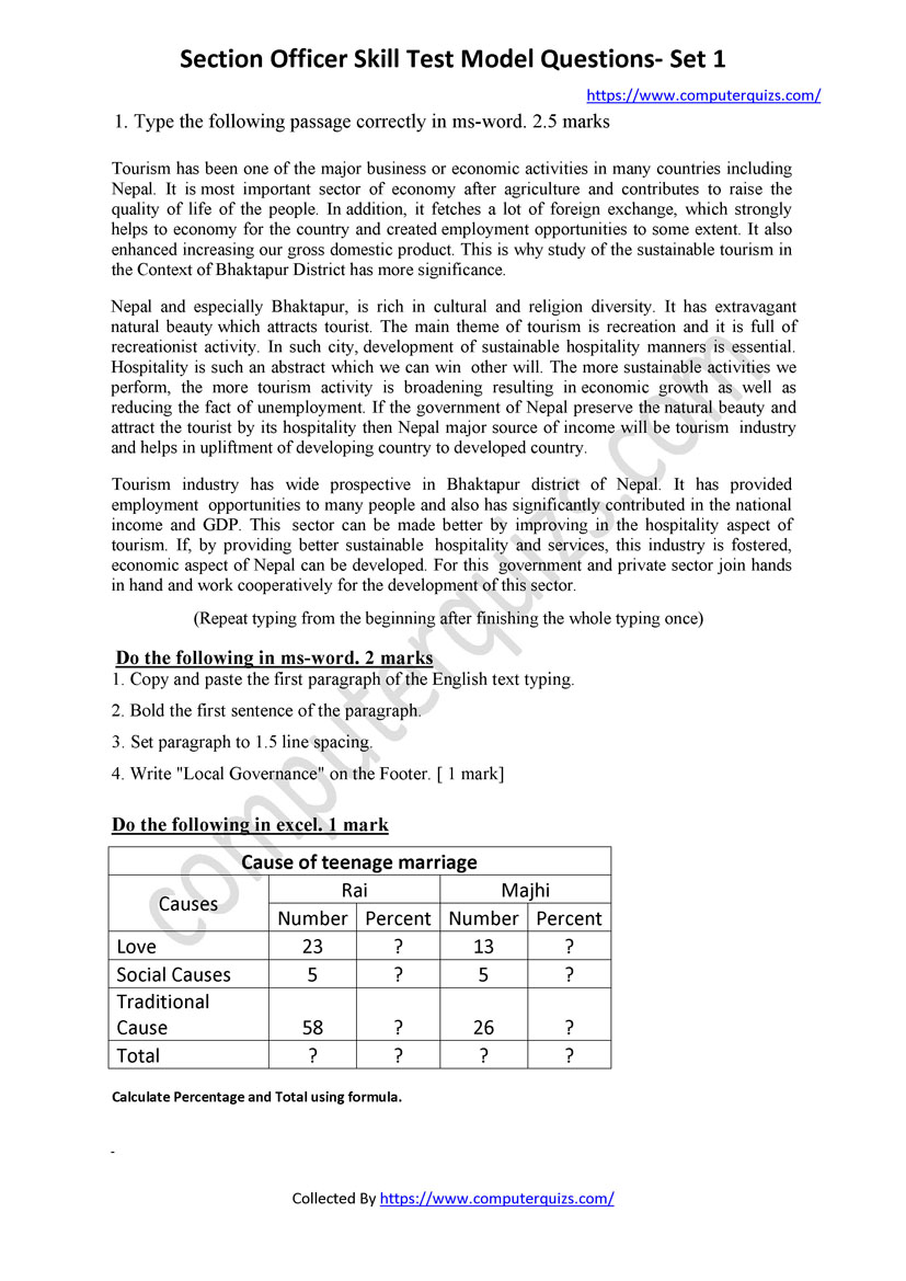 Computer Skill Test Question Paper Pdf For Section Officer Nepal 2077 computer-skill-test-question-paper-pdf-for-section-officer-nepal-2077