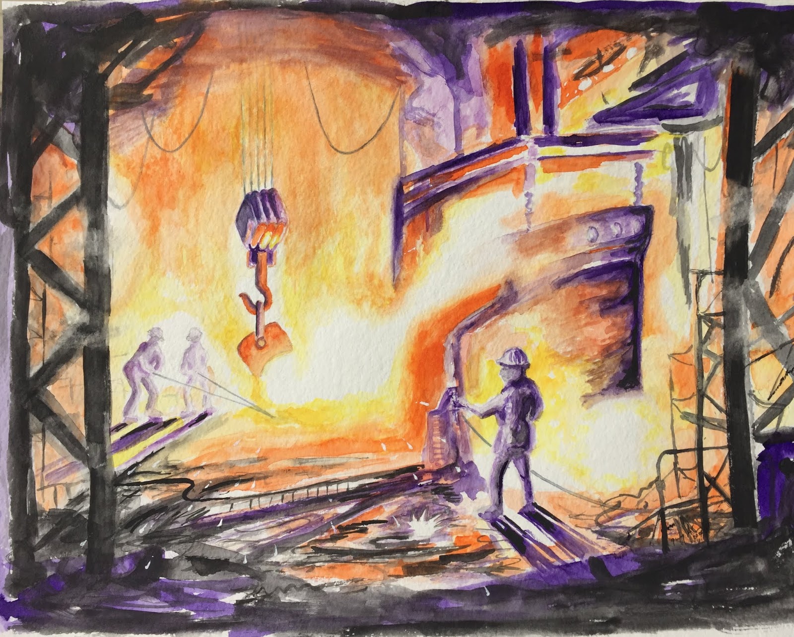 Guy's Artwork: Steel Mill Interior