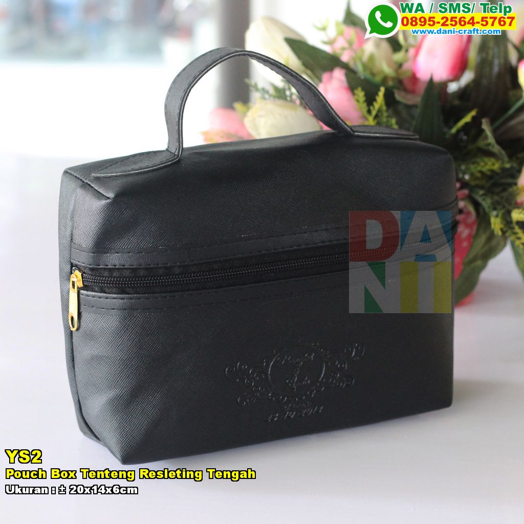 Pouch Box Tenteng Resleting Tengah | Souvenir Pernikahan