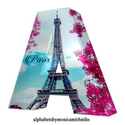 M. Michielin Alphabets: PARIS CITY EIFFEL TOWER FRANCE ALPHABET
