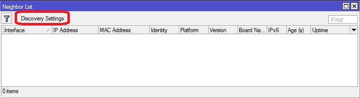 Knowledge Area: Mikrotik Disable Discovery Interface
