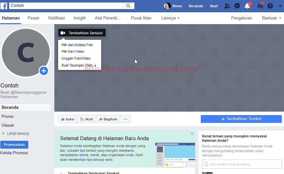 Cara Membuat Halaman Bisnis Facebook - Ninna Wiends