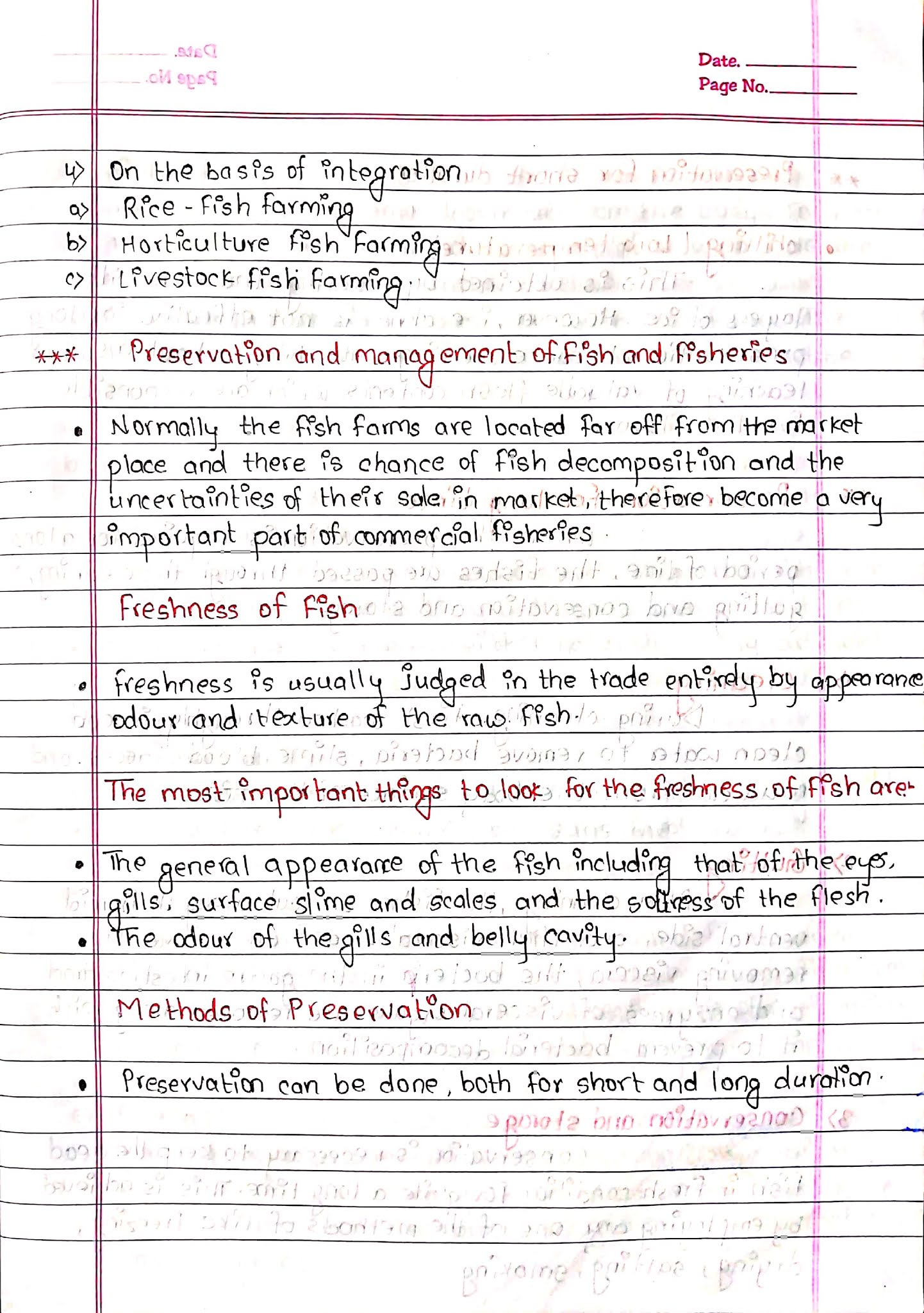 Aquaculture Hand written Note: PDF download link inside ~ A2Z AgriNotes