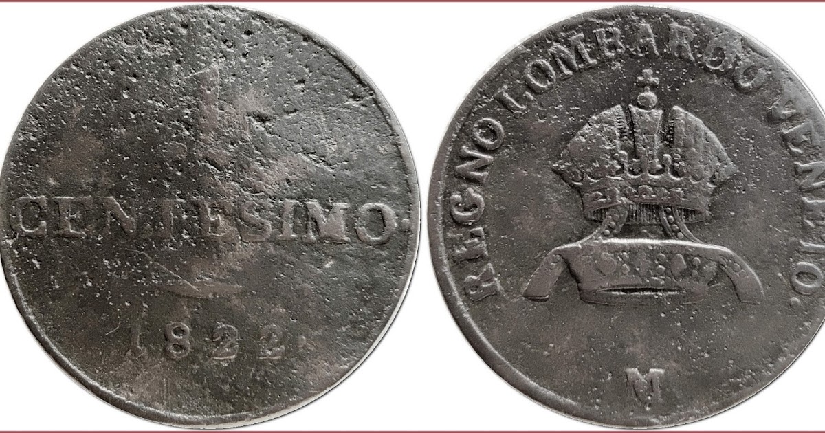 Centesimo: coin from Kingdom of Lombardy-Venetia; 1/100 lira