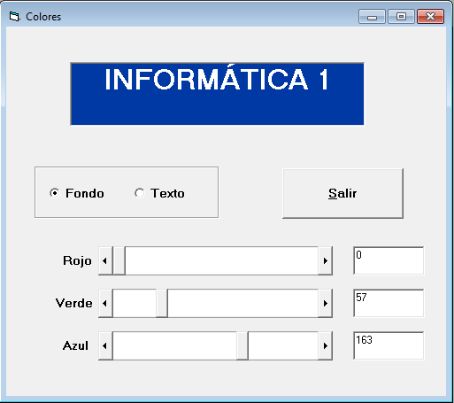 Byron V. Gómez Monzón: Colores RGB en Visual Basic