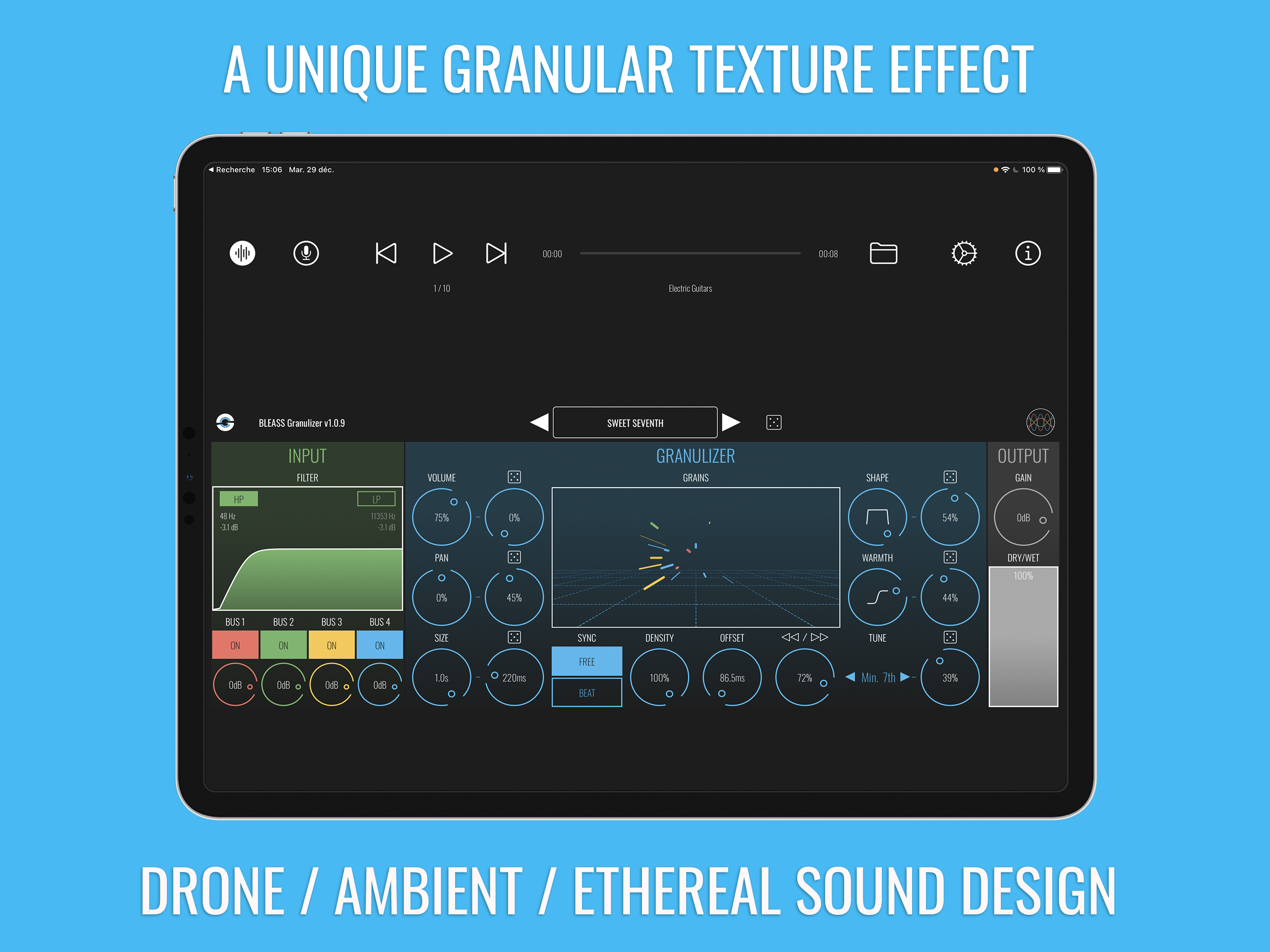MATRIXSYNTH: BLEASS SATURATOR - Versatile Motion Waveshaper App for iOS