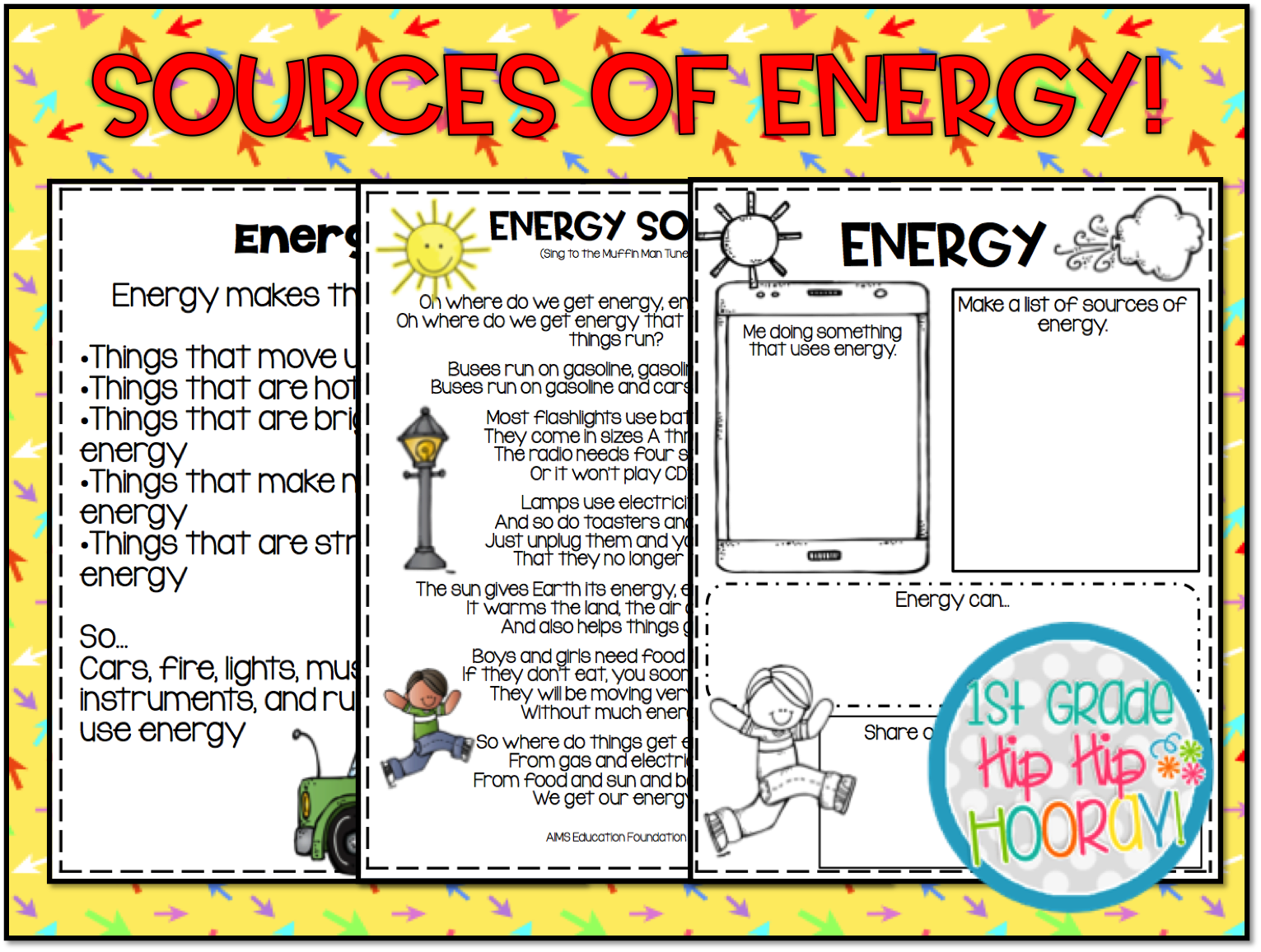 1st Grade Hip Hip Hooray!: Sources of Energy!