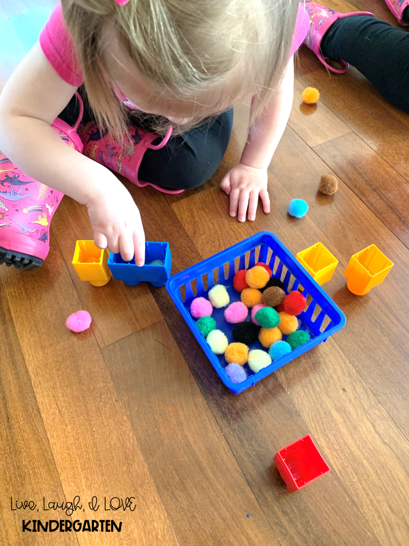 This activity is great for fine motor! You could also add in some color ...